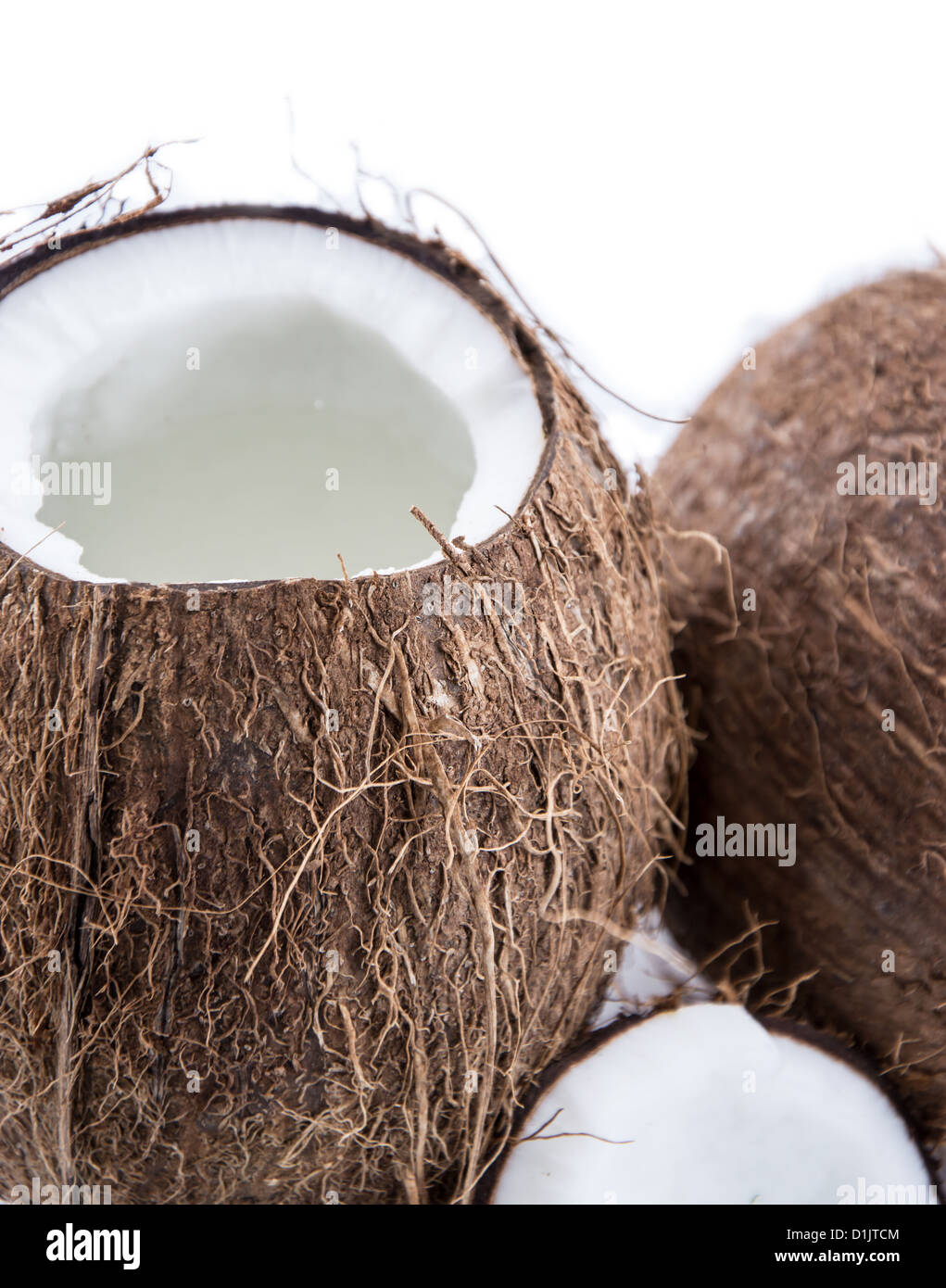 Coconut isolated on white background Stock Photo - Alamy