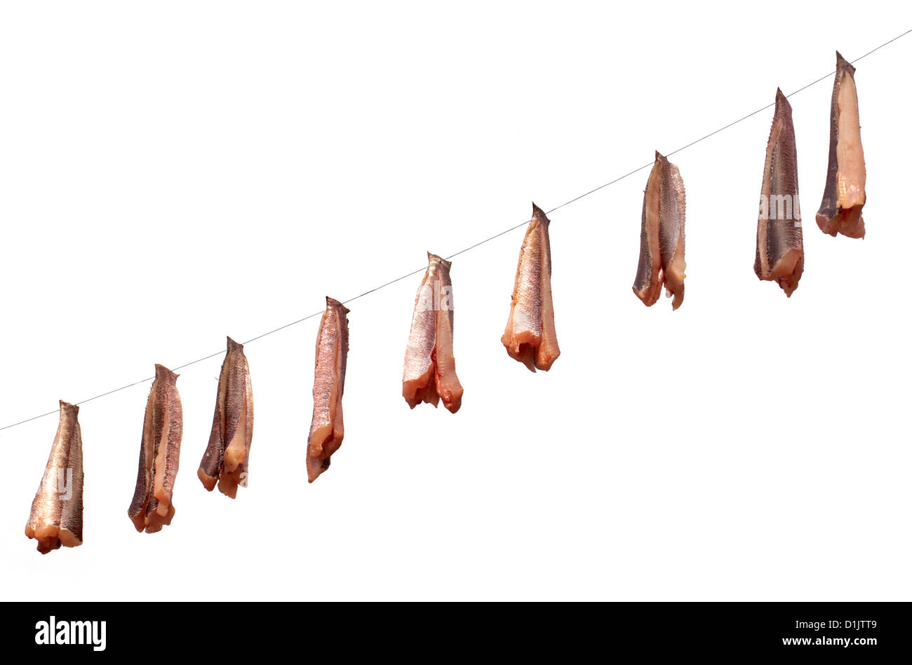 Making dried fish Stock Photo - Alamy