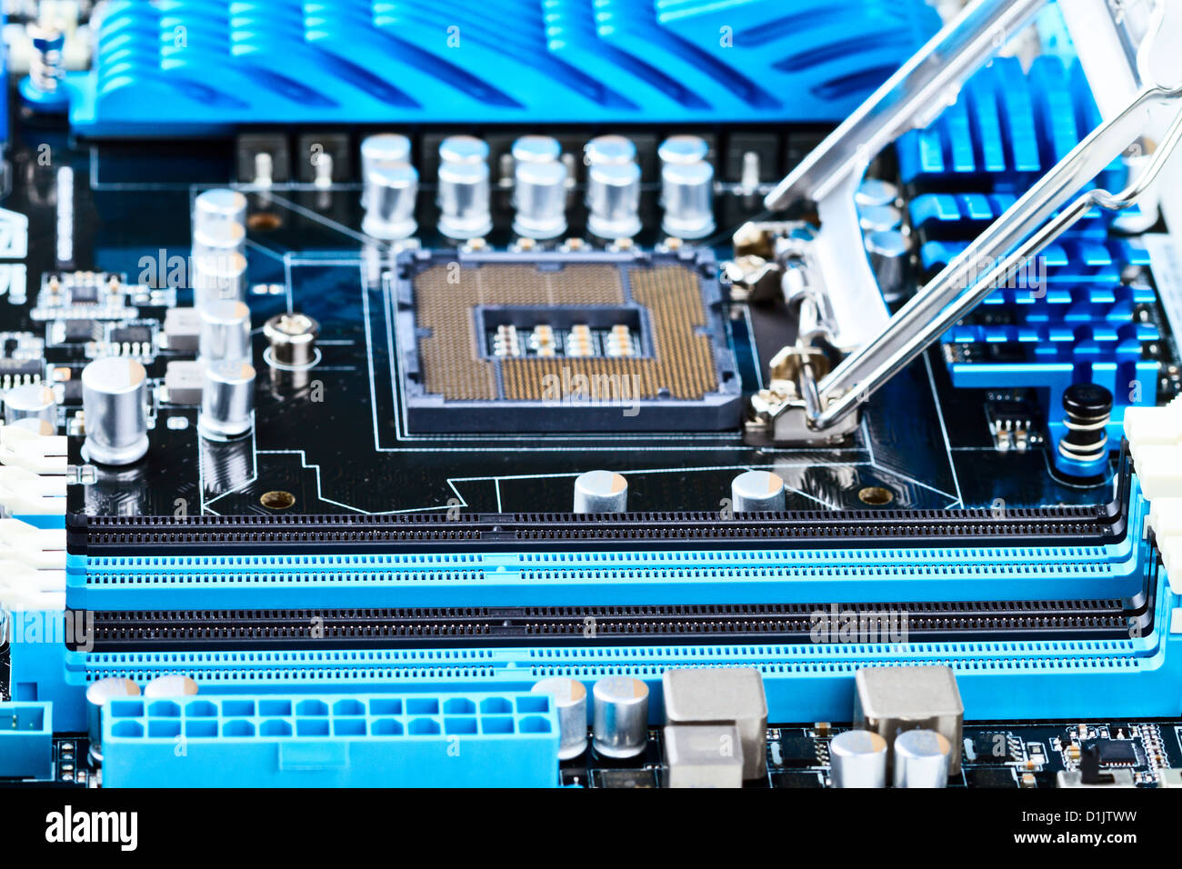 empty processor socket on computer motherboard Stock Photo - Alamy