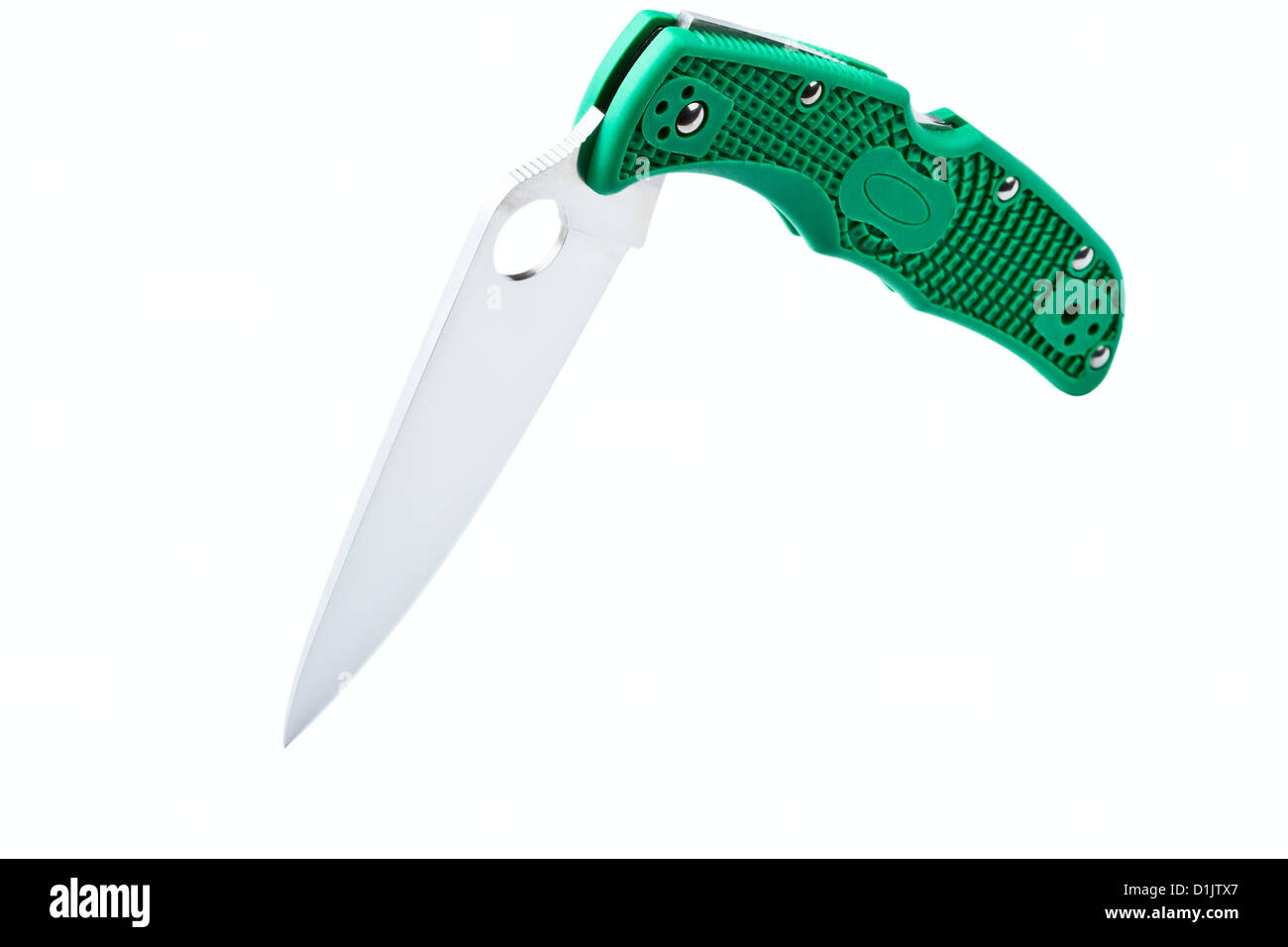 Folding pocket knife with one edge isolated on a white background Stock ...