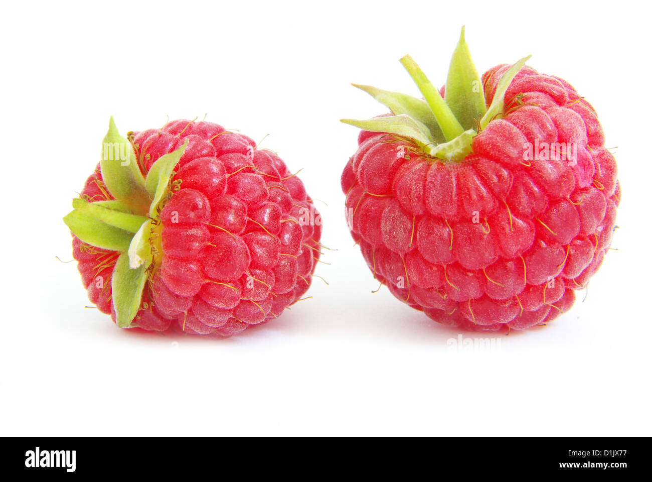 fresh raspberry closeup isolated on white background Stock Photo - Alamy