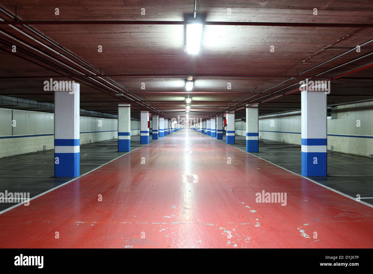 Underground garage in a residential building Stock Photo - Alamy