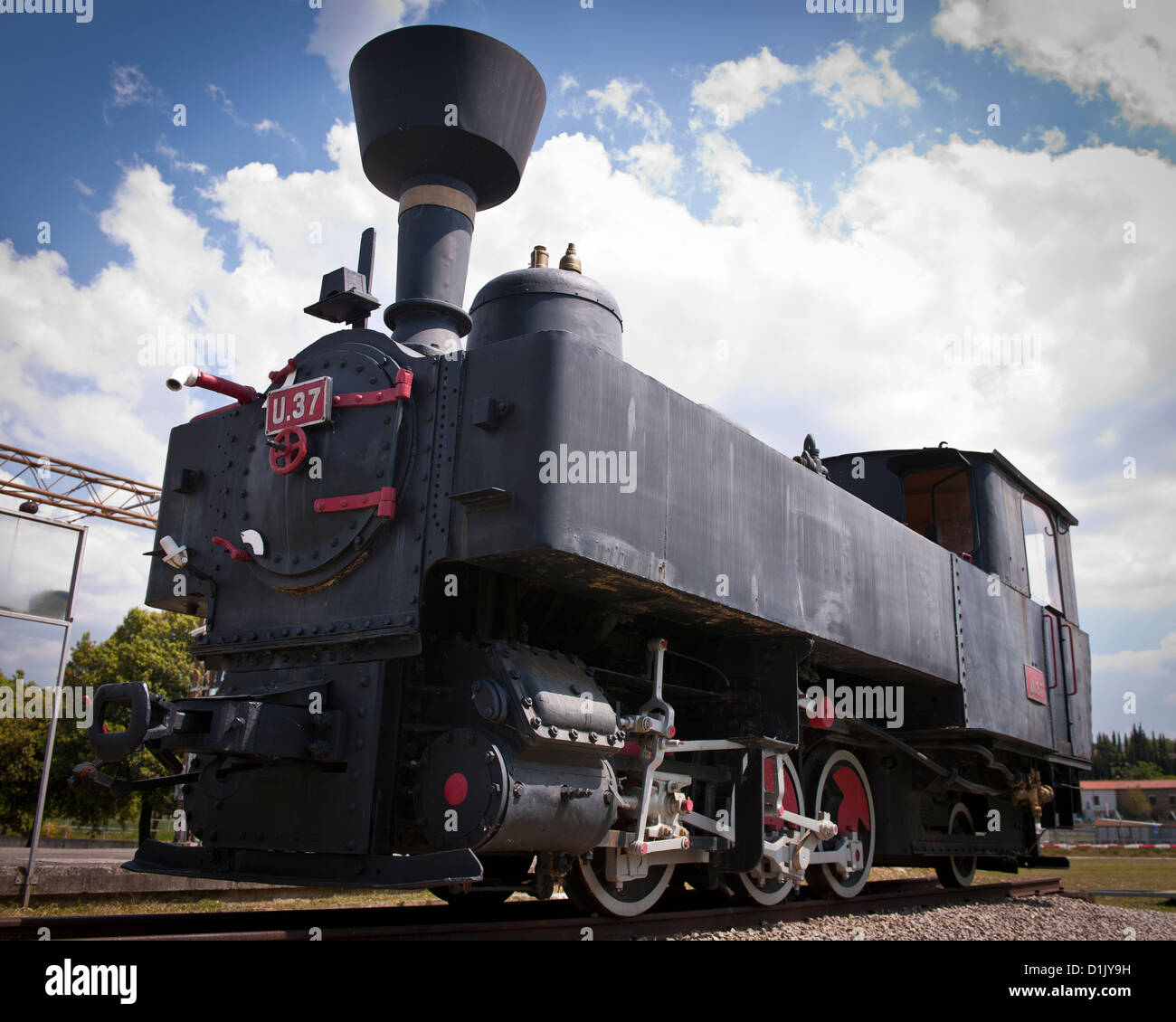 Old steam train on display, Portoroz Stock Photo - Alamy