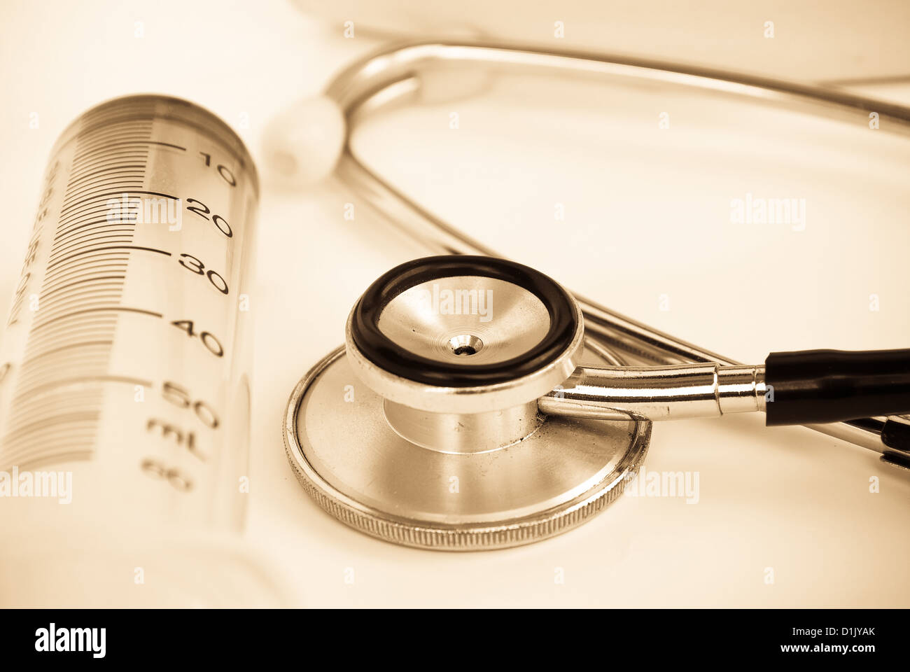 Stethoscope in front of medical Stock Photo - Alamy