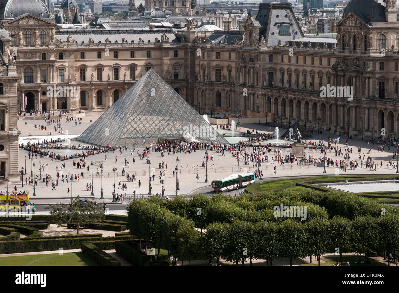 Louvre museum glass pyramid hi-res stock photography and images - Alamy