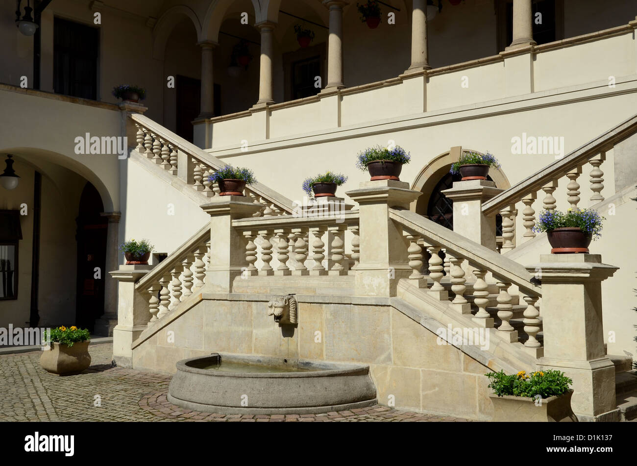 Stairs in castle Stock Photo - Alamy