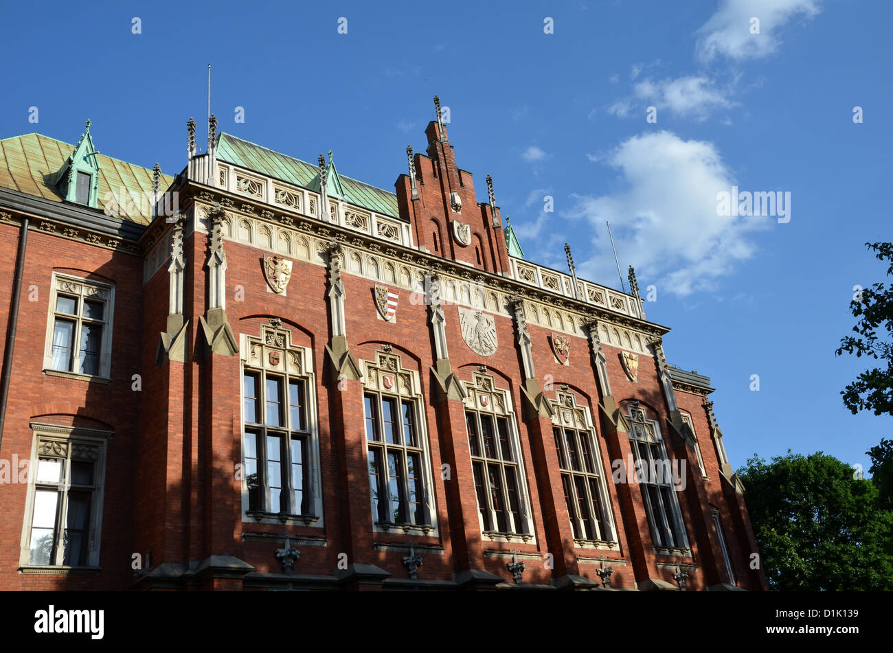 Poland Cracow Collegium Novum of Jagiellonian University Stock Photo ...
