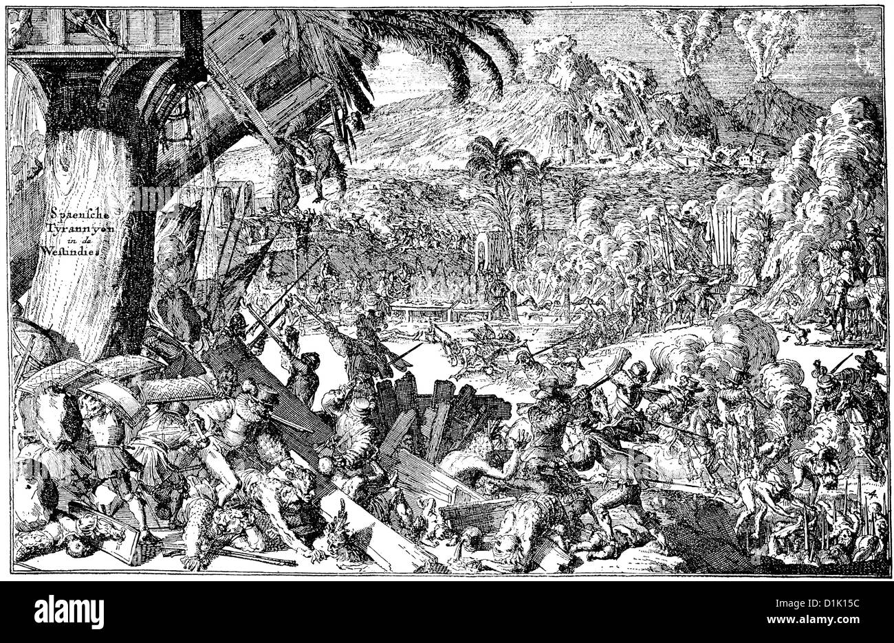 illustration on the atrocities committed by Spaniards against Native ...