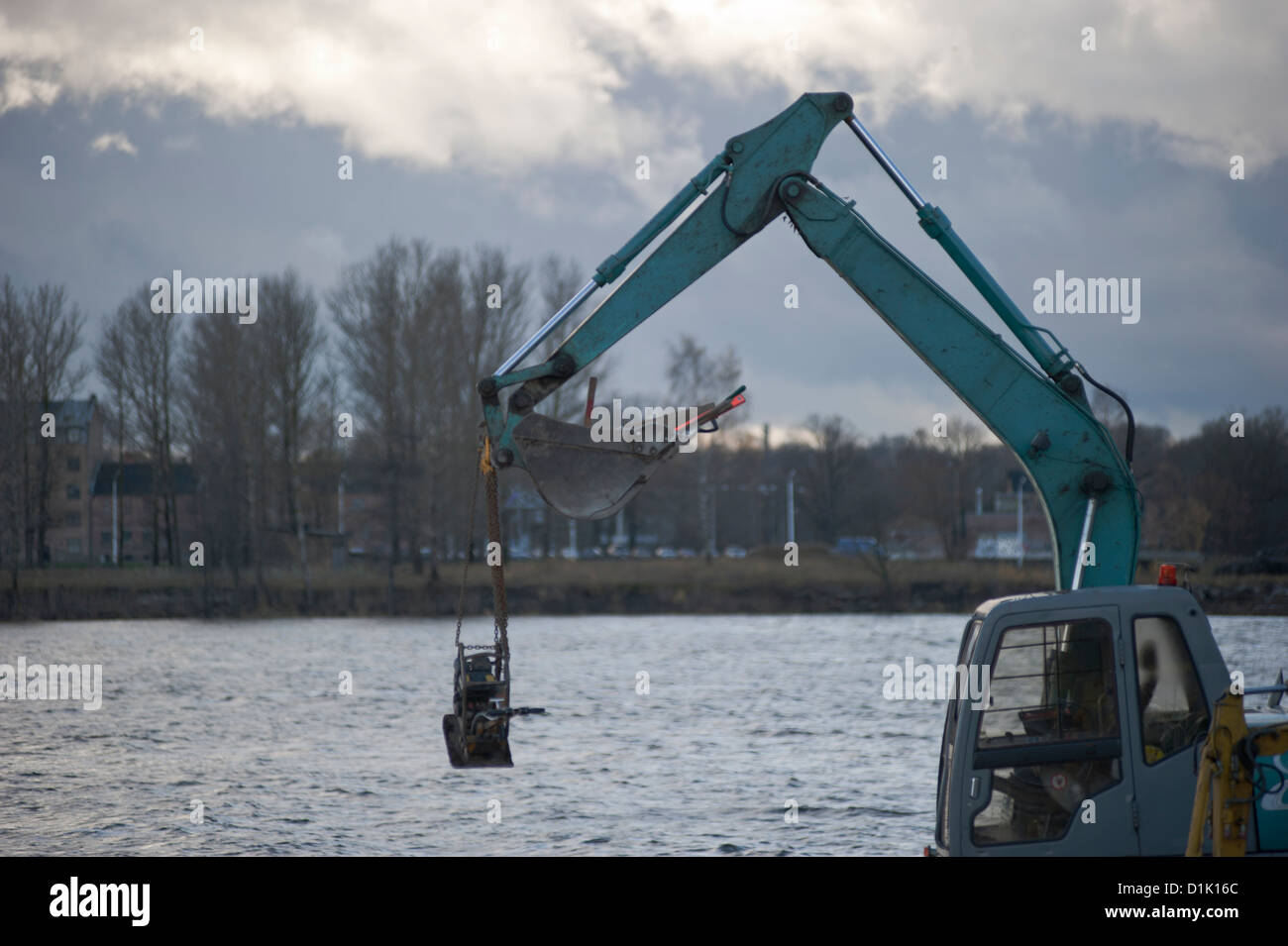 Construction site in front of sea Stock Photo - Alamy