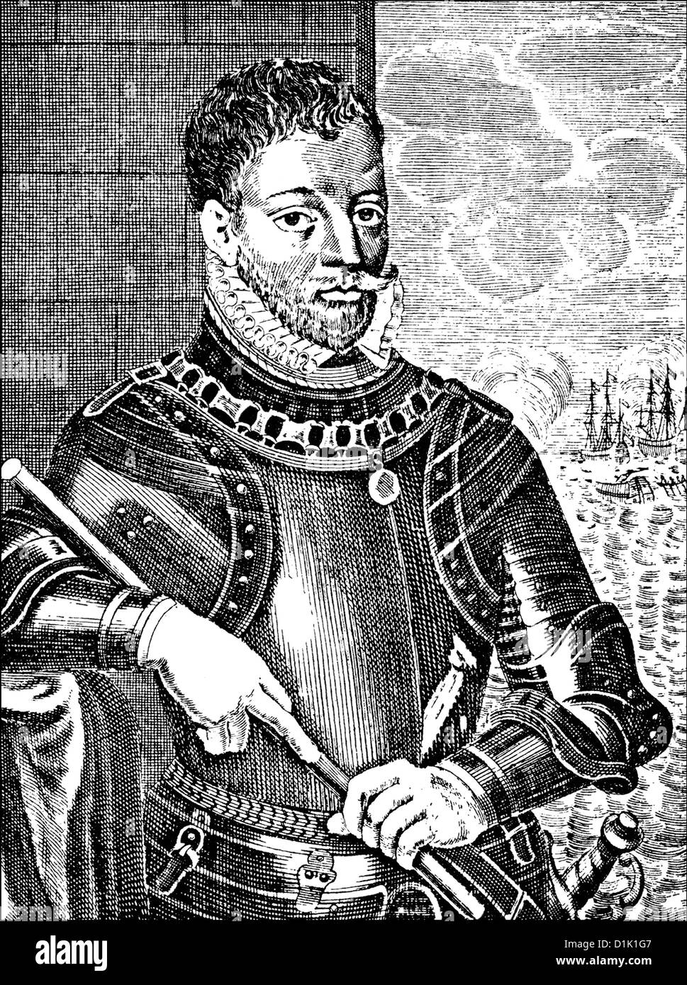 portrait of Robert Blake, 1599 - 1657, an English admiral Stock Photo ...