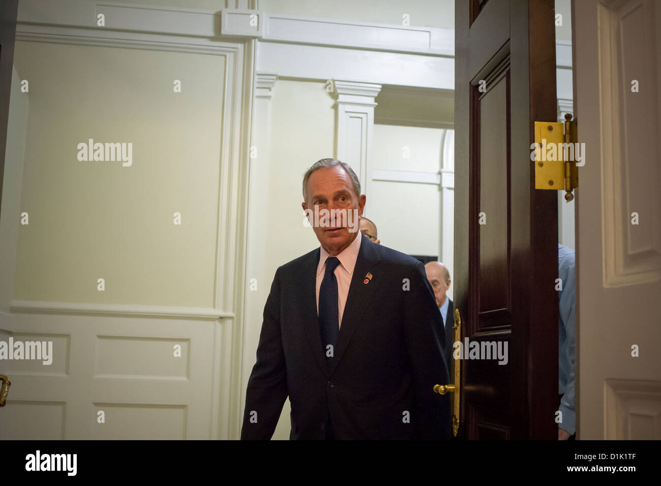 New York Mayor Mike Bloomberg at a news conference Stock Photo - Alamy