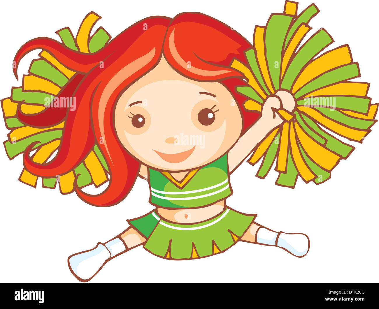 Red haired cheer leader Stock Photo - Alamy