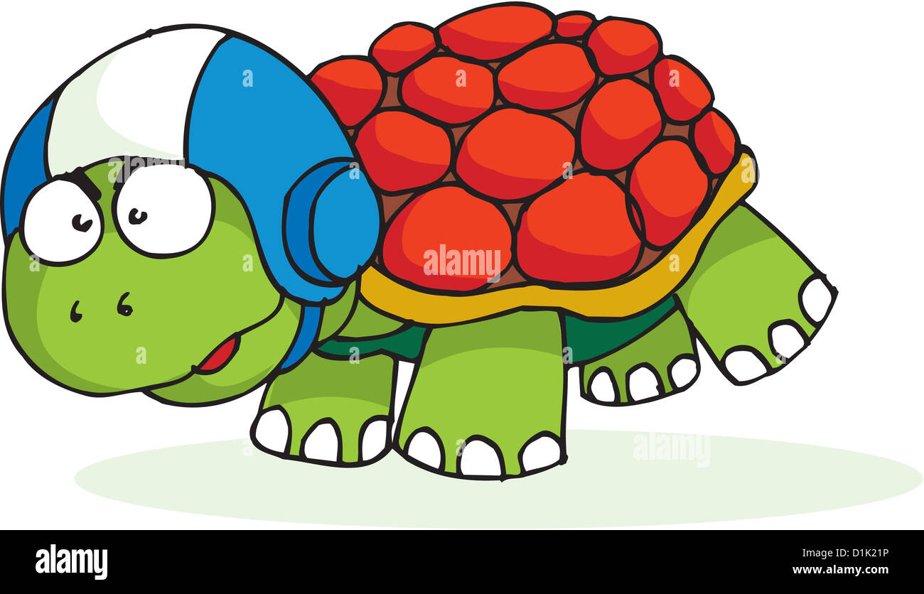 Tortoise with pilot hat Stock Photo - Alamy