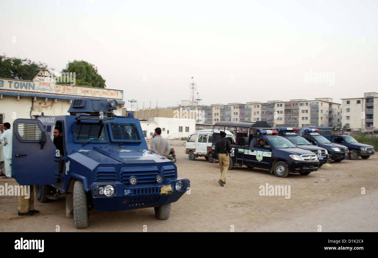 Police Armored Personnel Carrier (APC) stand alert to avoid any ...