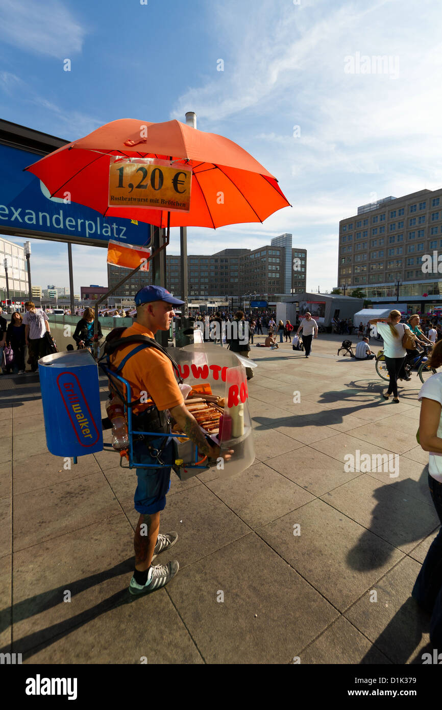 Sausage Seller on Alexanderplatz in Berlin, Germany Stock Photo - Alamy