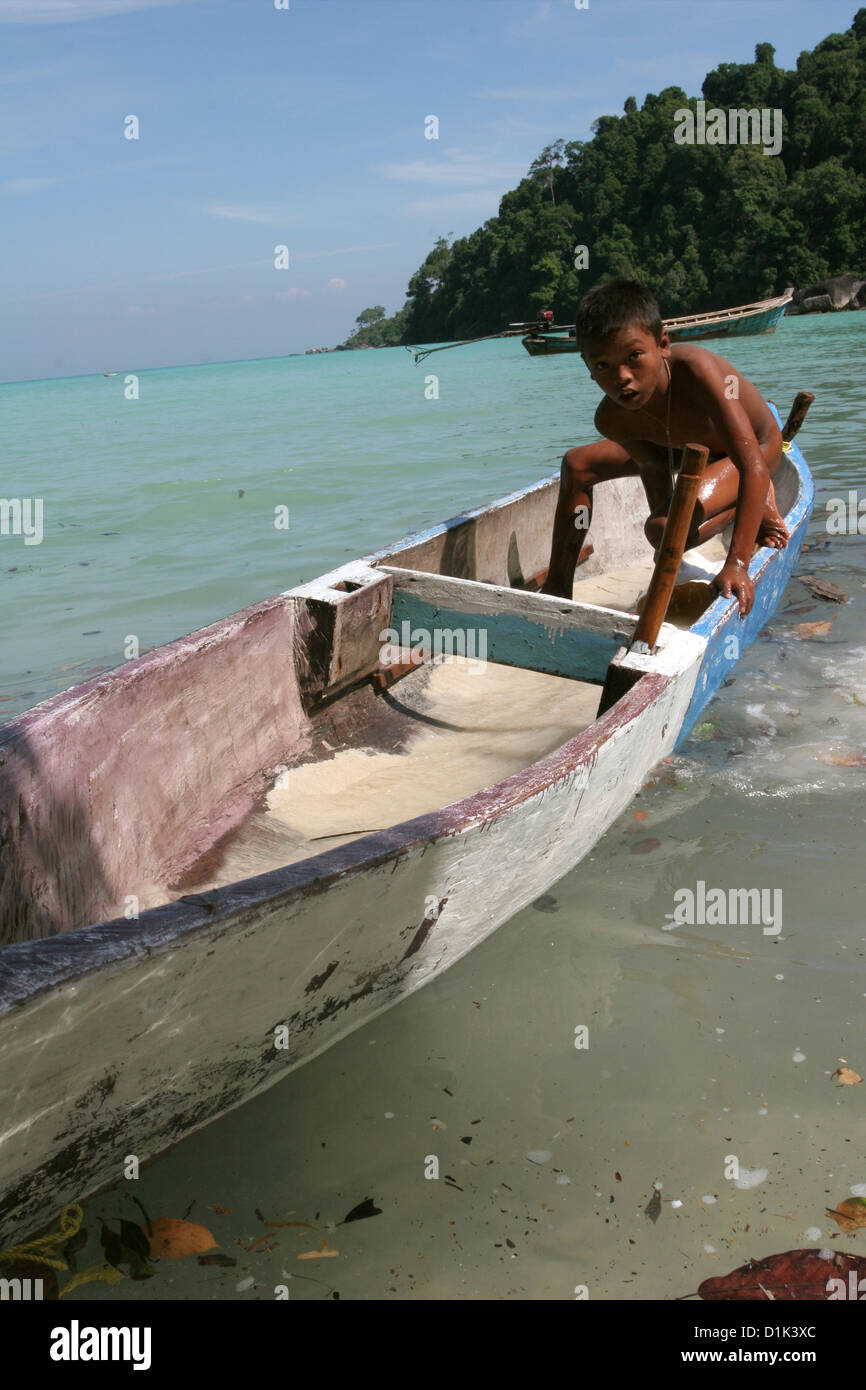 A Moken kid in Koh Surin Stock Photo - Alamy