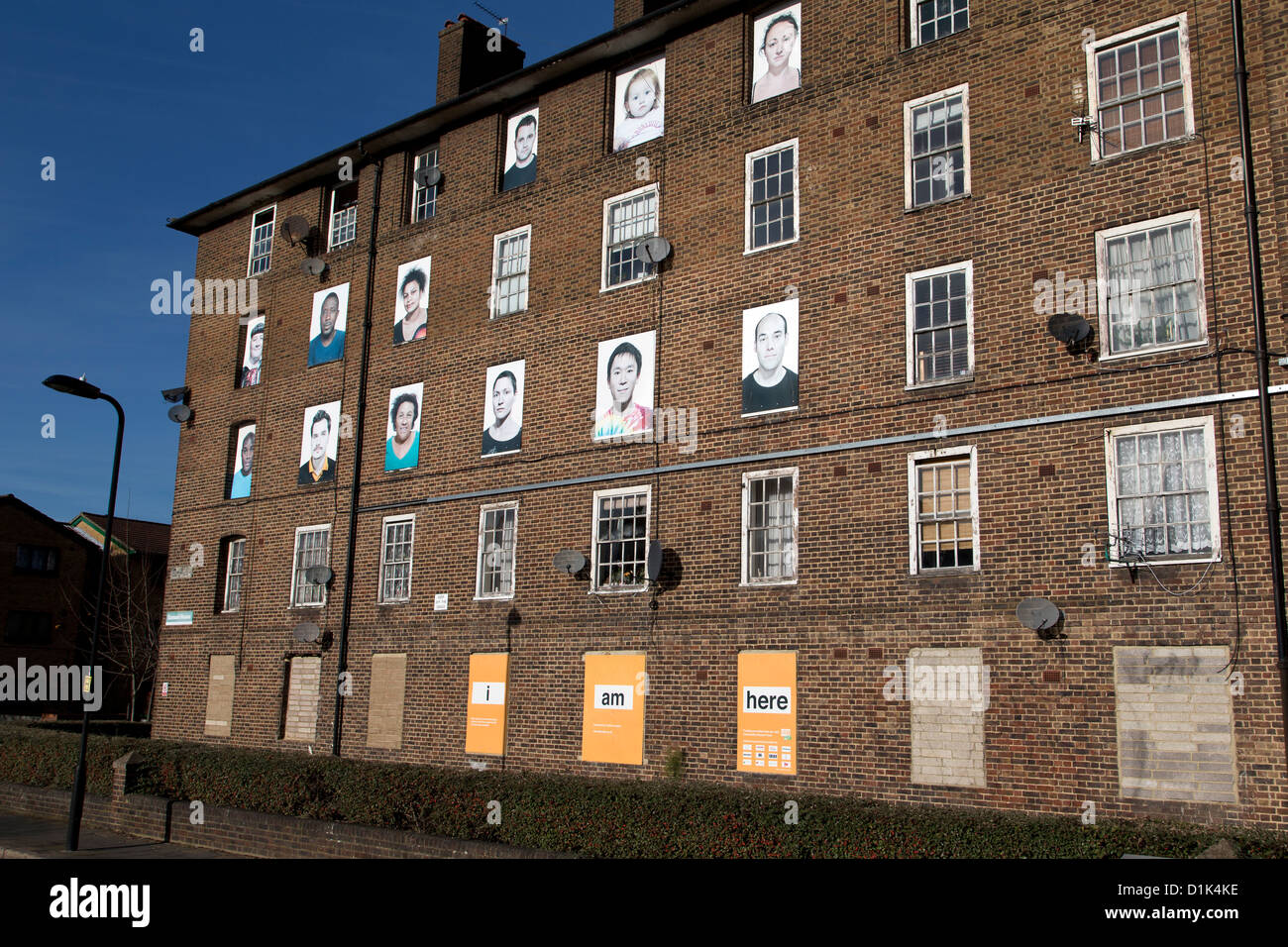 I Am Here by Fugitive Images is a public art work on Samuel House ...