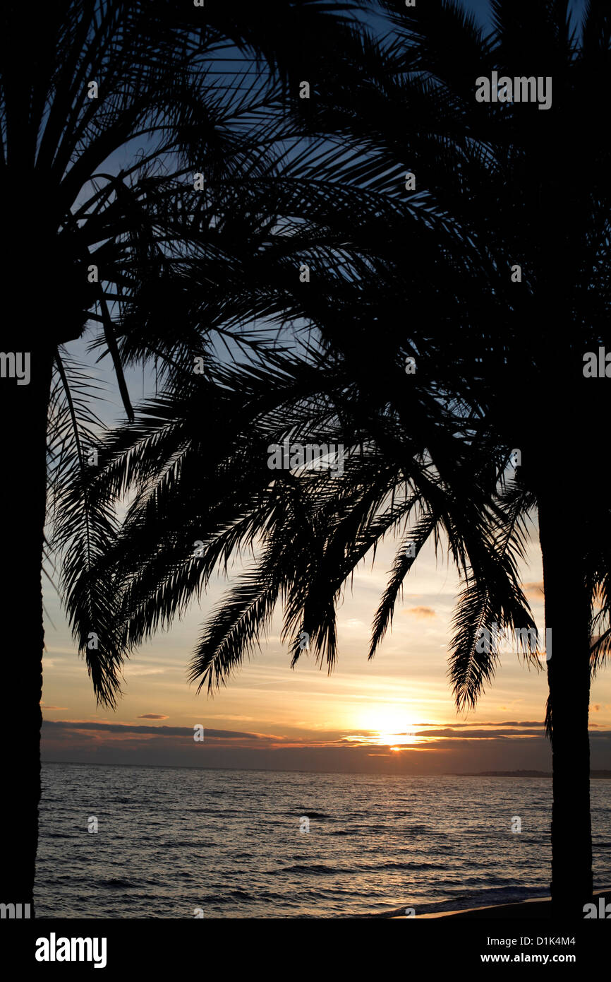 Beach sunset in marbella hi-res stock photography and images - Alamy