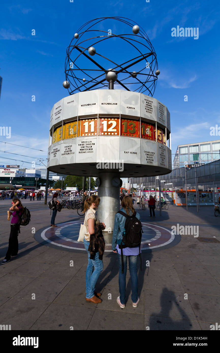 World time clock on alexanderplatz hi-res stock photography and images ...
