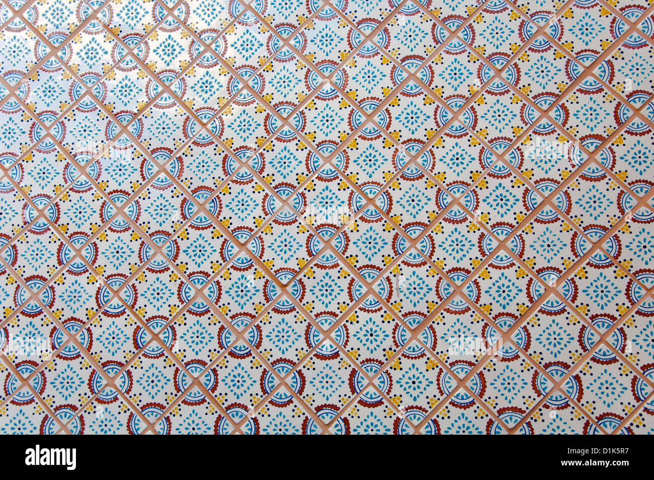 Colorful exotic wall tiles as a background image Stock Photo - Alamy