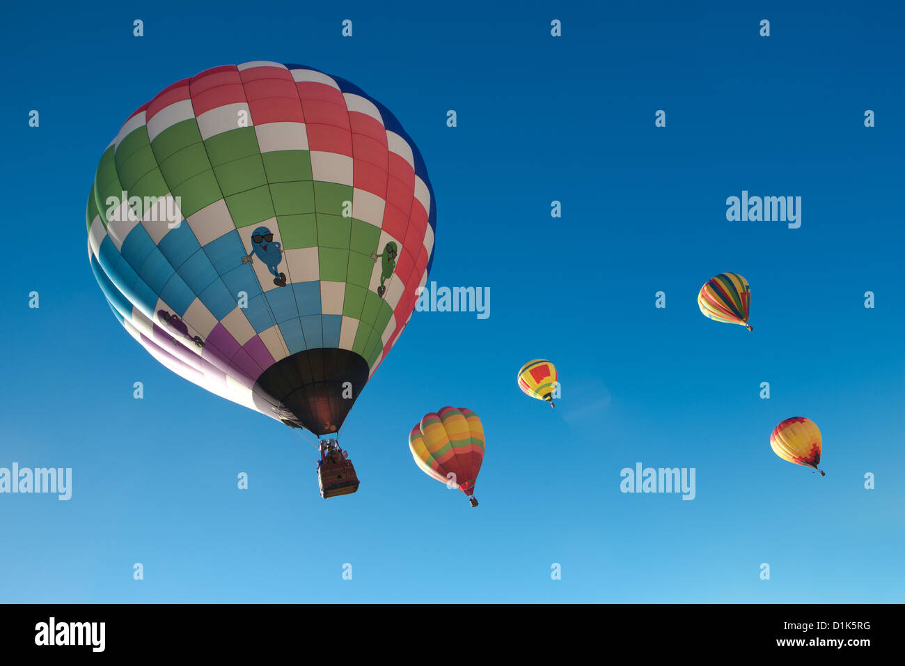 Hot air balloons in flight Stock Photo - Alamy