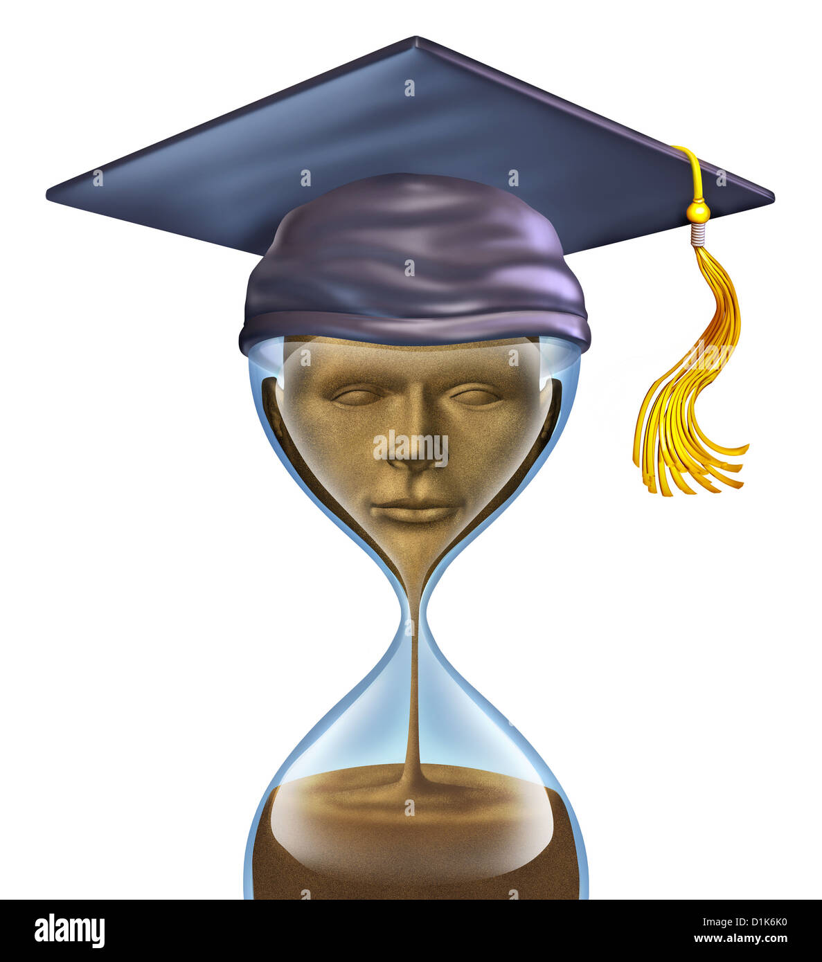 White graduation cap symbol on hi-res stock photography and images - Alamy