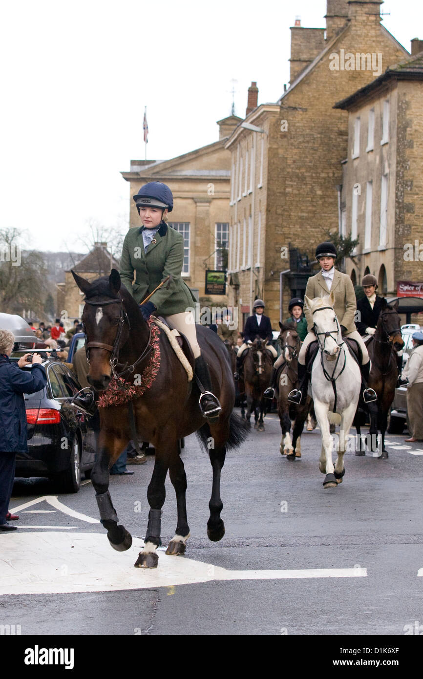 Huntsman from the Heythope hunt Boxing day Meet at Chipping Norton ...