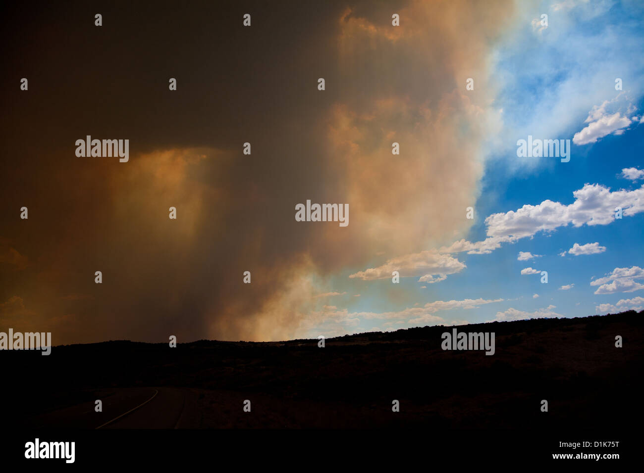 Smoke from a Colorado Wildfire near Rifle Colorado Stock Photo - Alamy