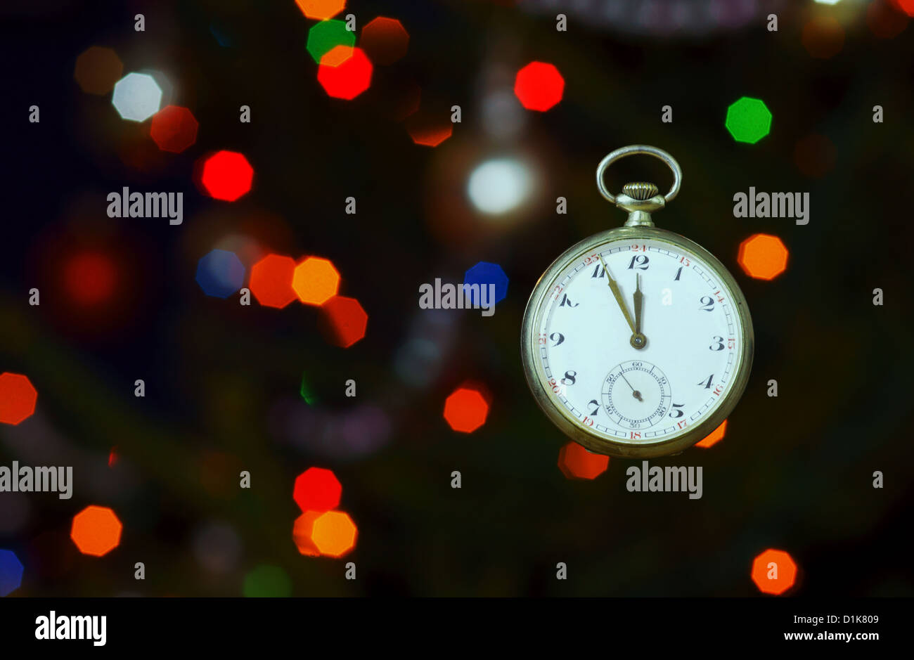 fob watch and fairy lights Stock Photo - Alamy