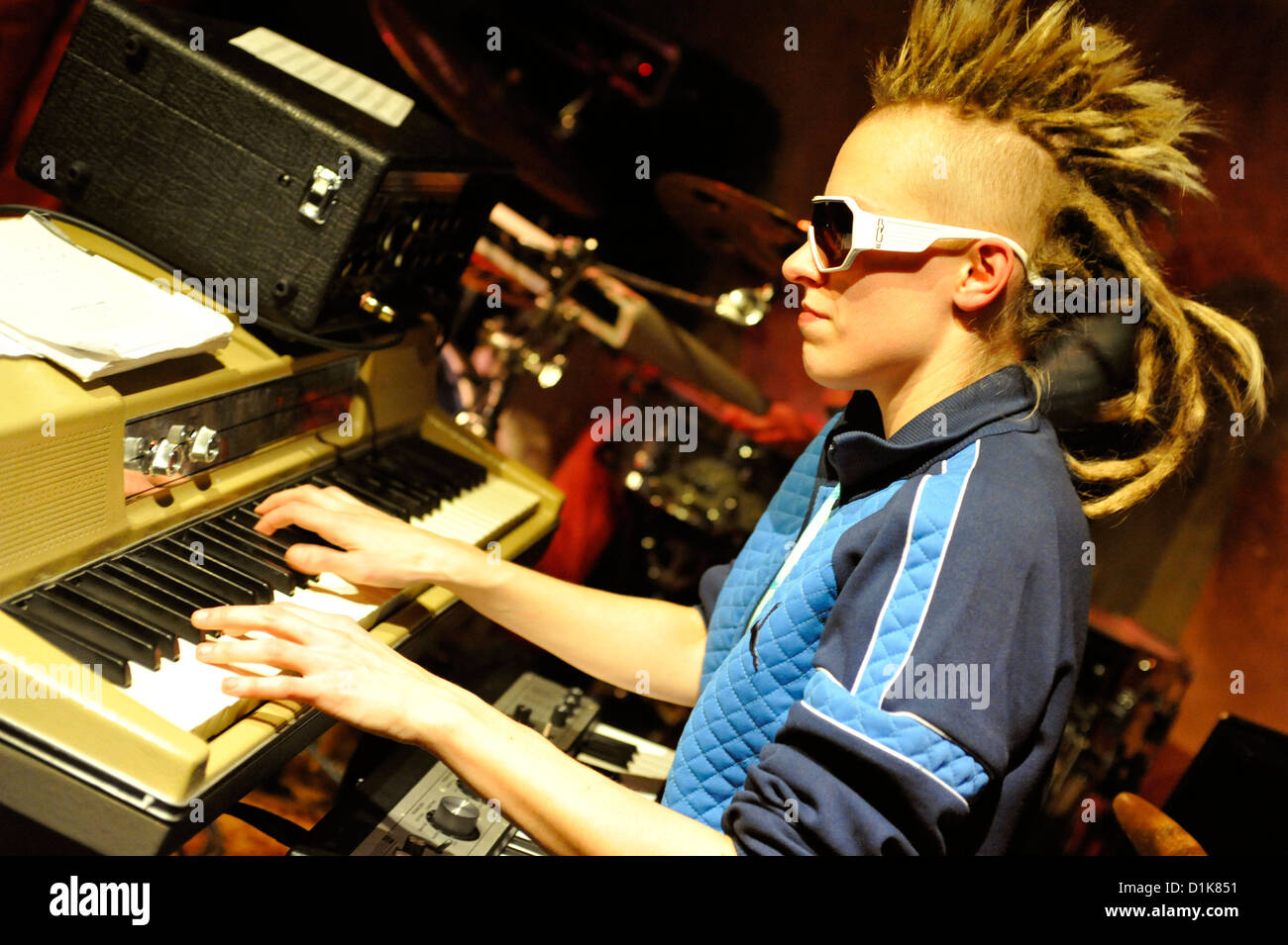 Joanna Duda - young female jazz piano player performing at a cellar ...