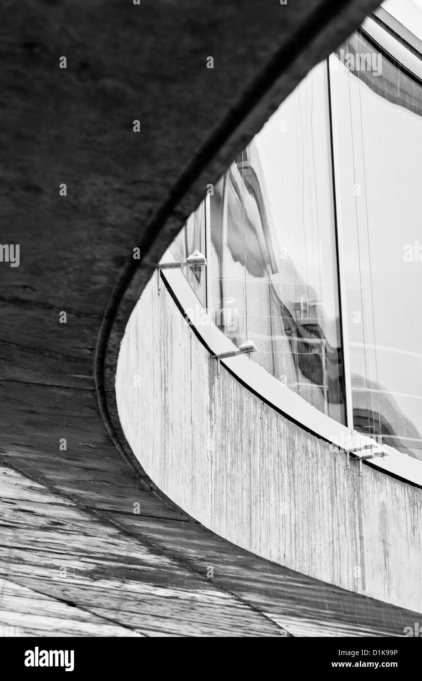 View of part of The Rolex Learning Centre at the École Polytechnique ...