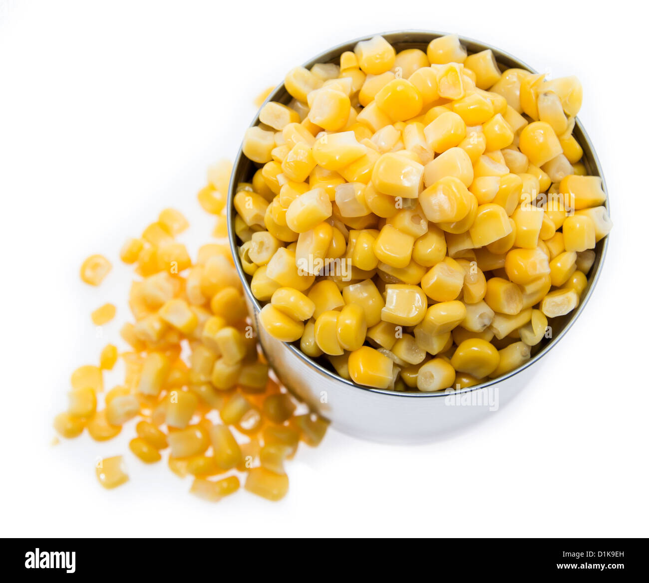 Canned Corn isolated on white Stock Photo - Alamy