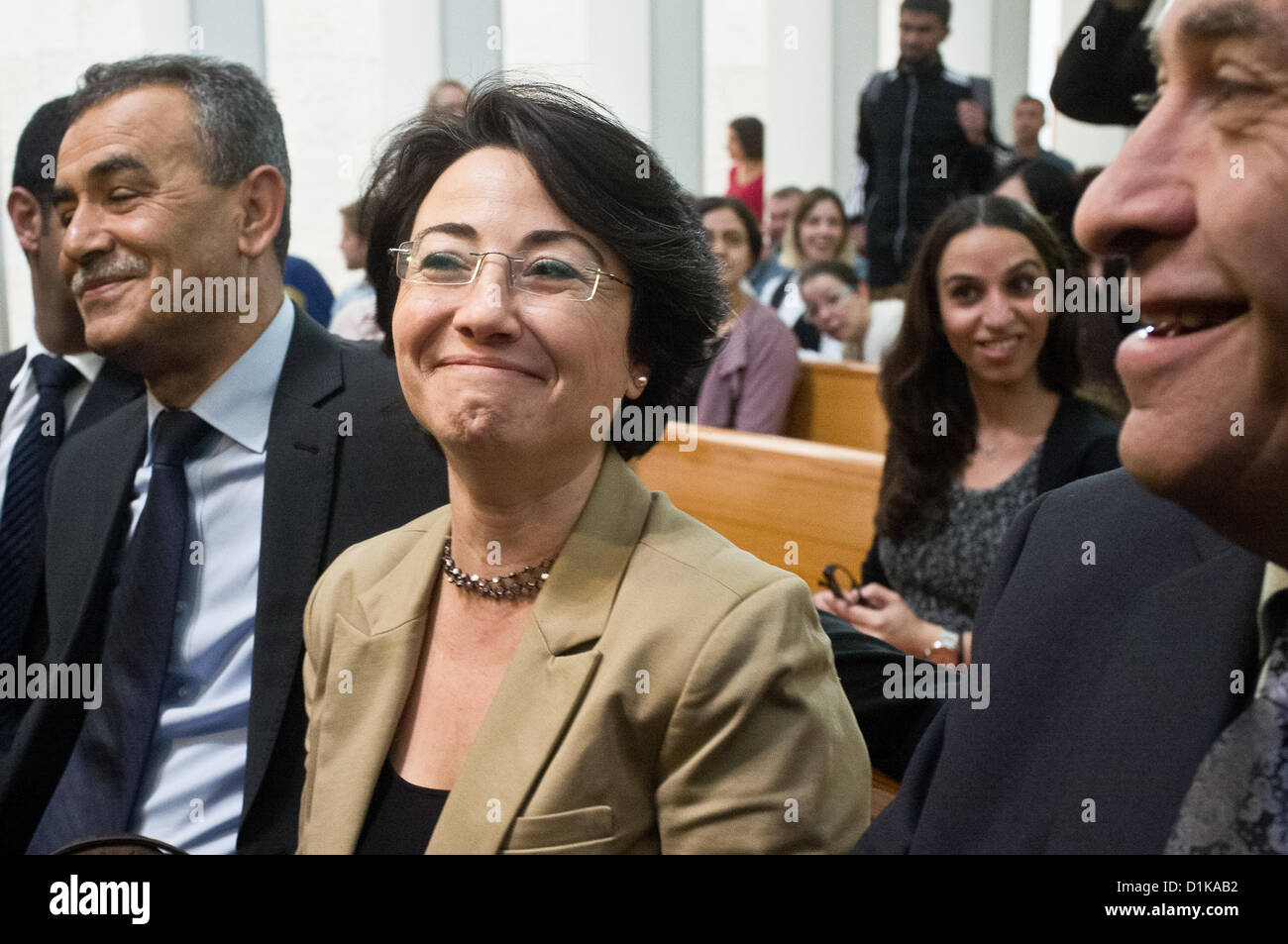 MK Ms. Hanin Zuabi in the High Court of Justice courtroom for her ...