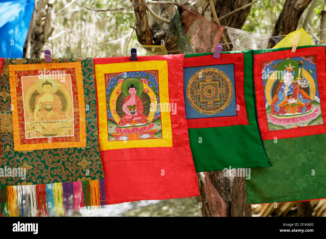 Prayer flags at Klu-Kkhyil Monastery, Ladakh, India Stock Photo - Alamy