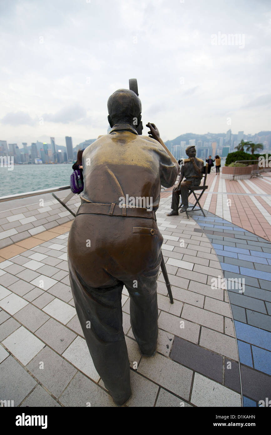 Avenue of Stars in TST, along the harbour front Stock Photo - Alamy