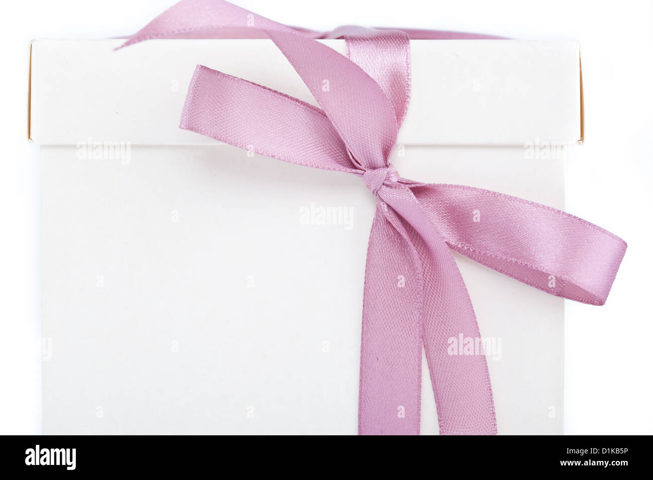 Present box on white background Stock Photo - Alamy