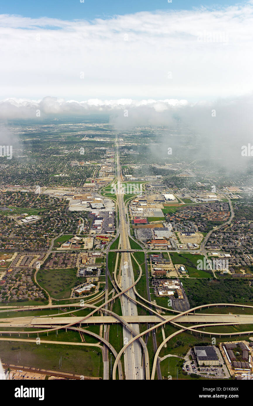 Aerial image of highway interchanges in Texas Stock Photo - Alamy