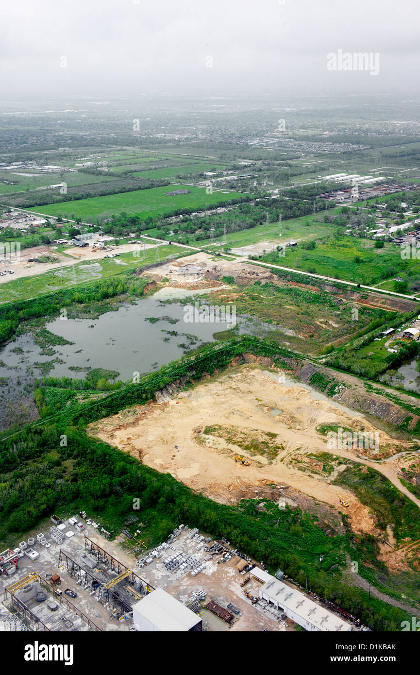 Aerial images of development in Texas from an airplane window Stock ...