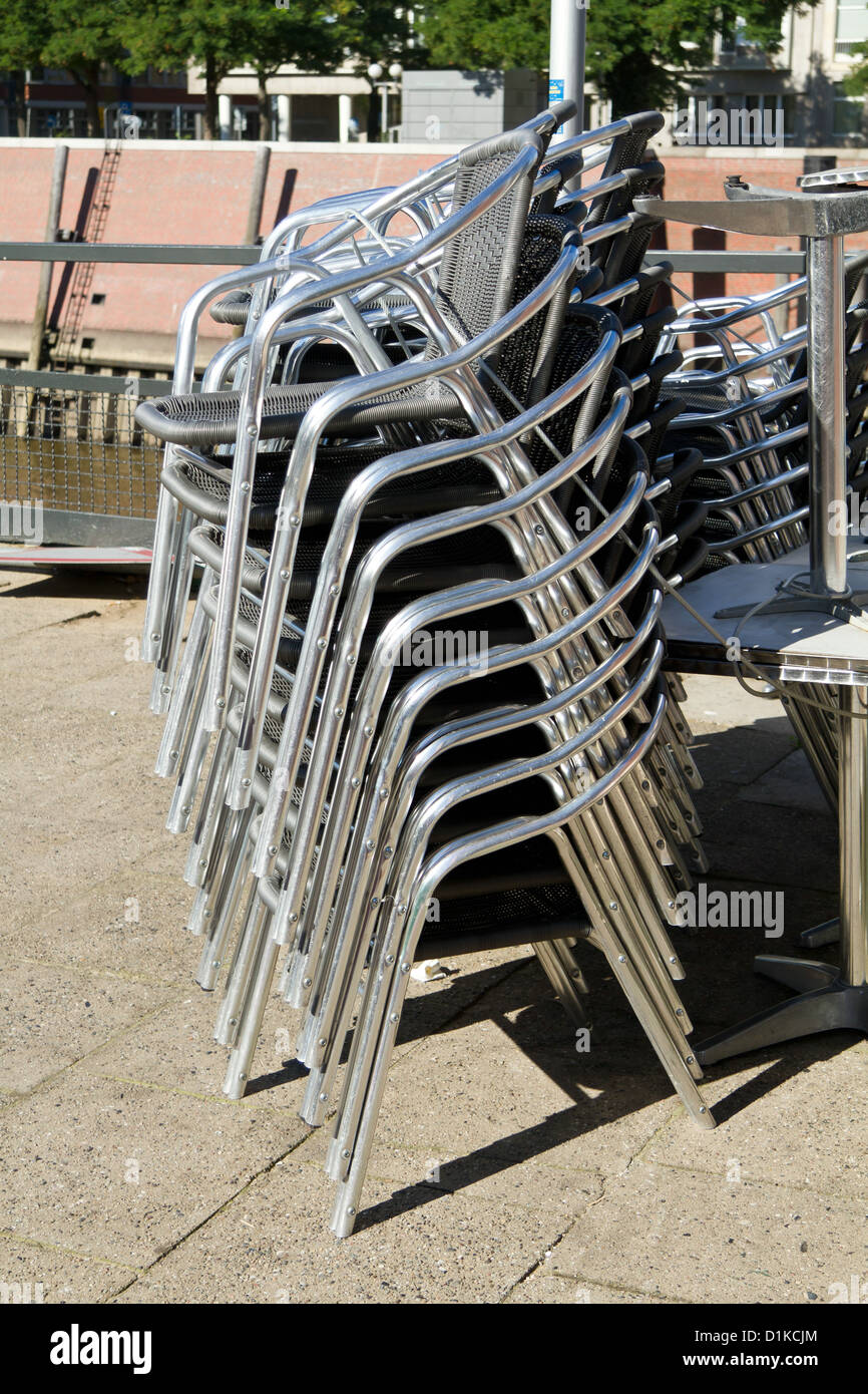 Bistro Chairs in Hamburg, Germany Stock Photo - Alamy