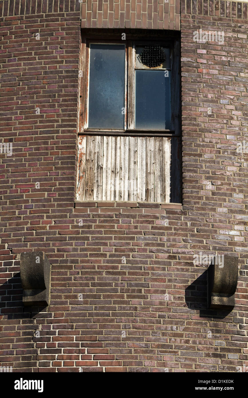 Window in a typical Clinker Bricks Facade in Hamburg, Germany Stock ...