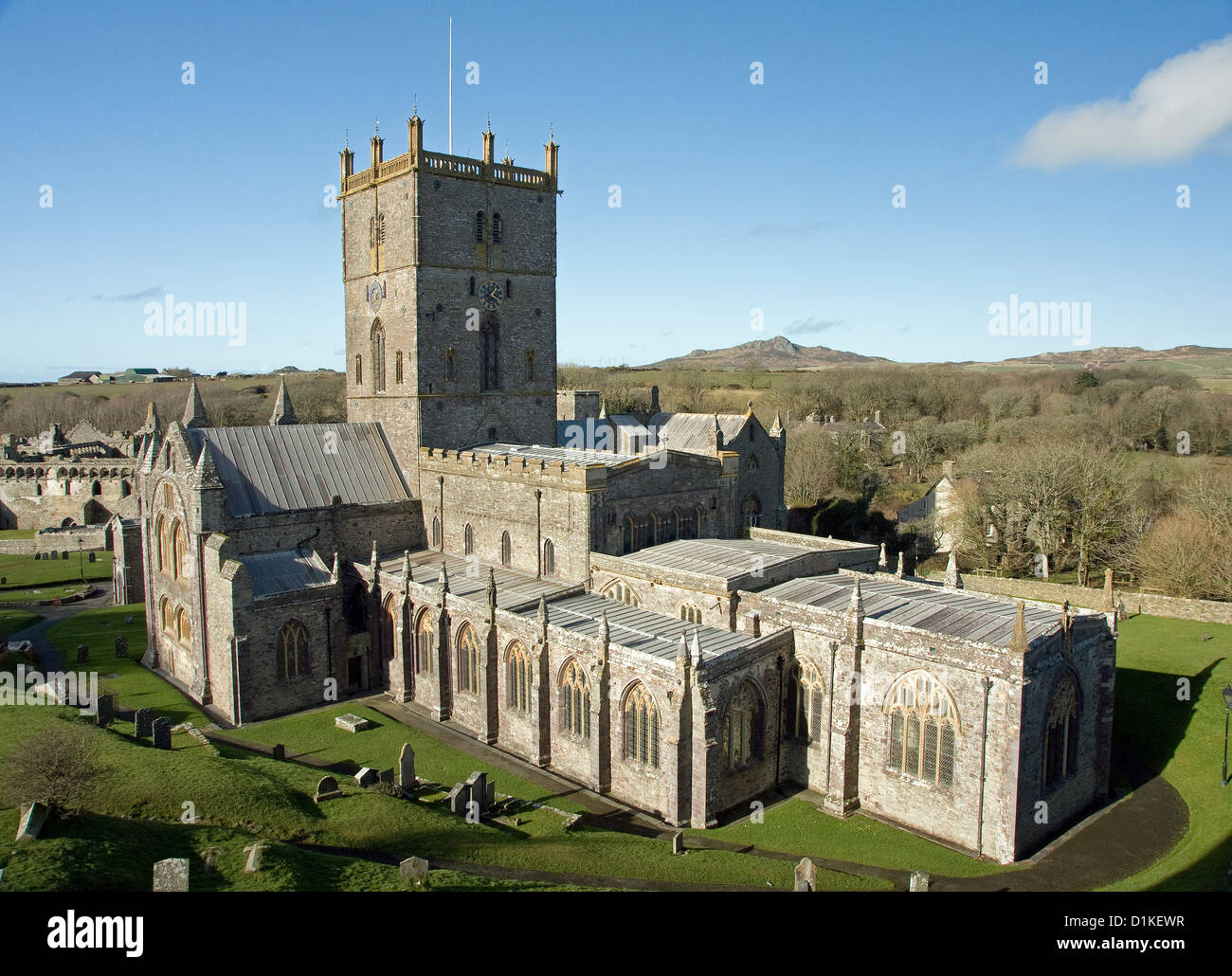 St Davids Cathedral in Pembrokeshire West Wales Stock Photo - Alamy