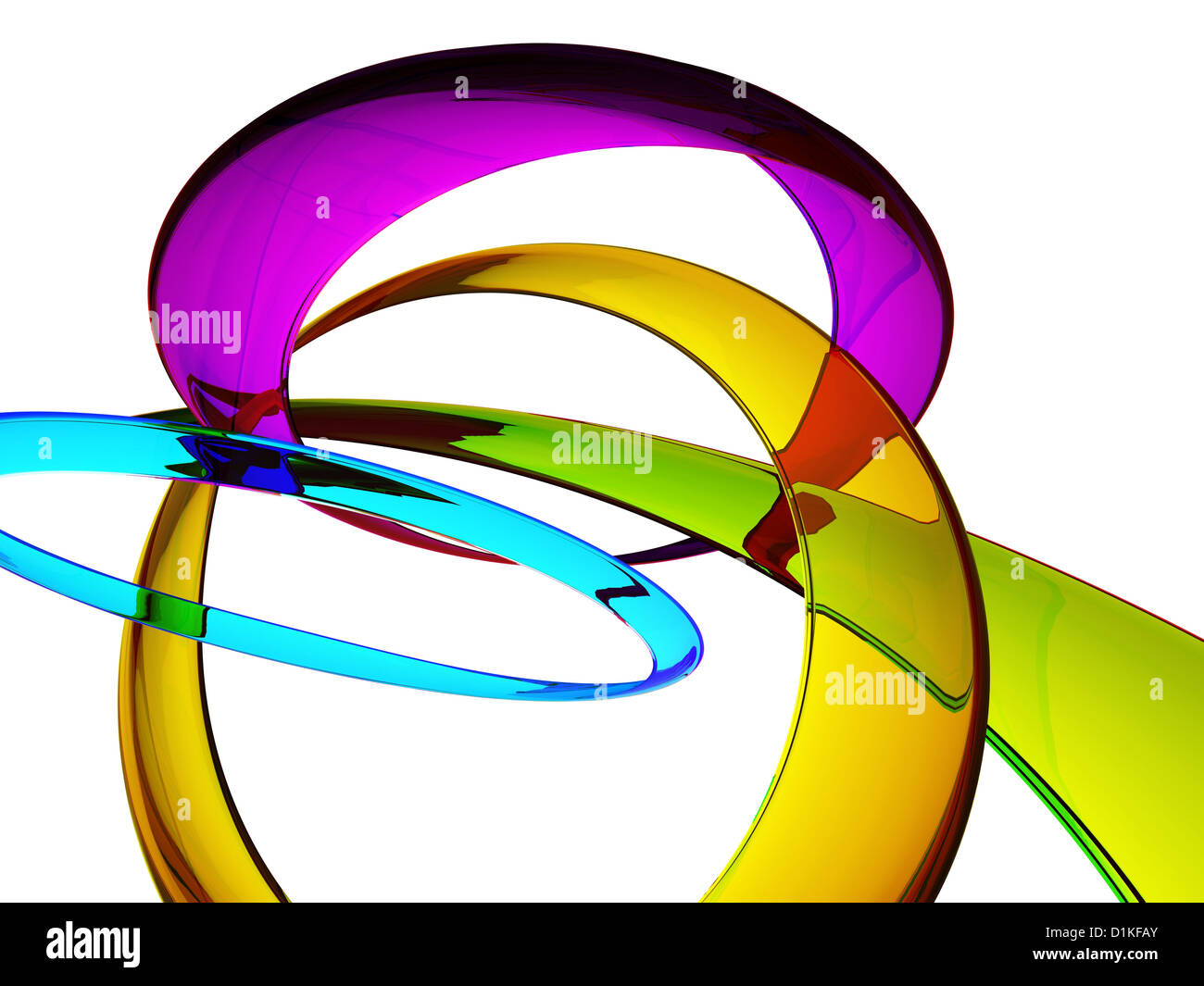 Multi-Color Glass Rings - Isolated Objects Series Stock Photo - Alamy