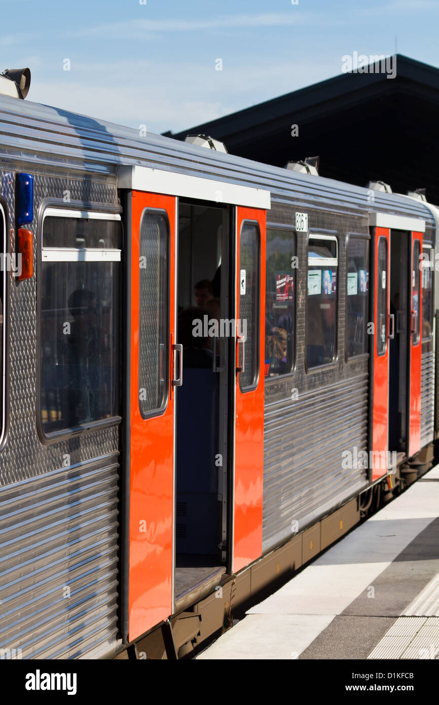 Subway Train in Hamburg, Germany Stock Photo - Alamy