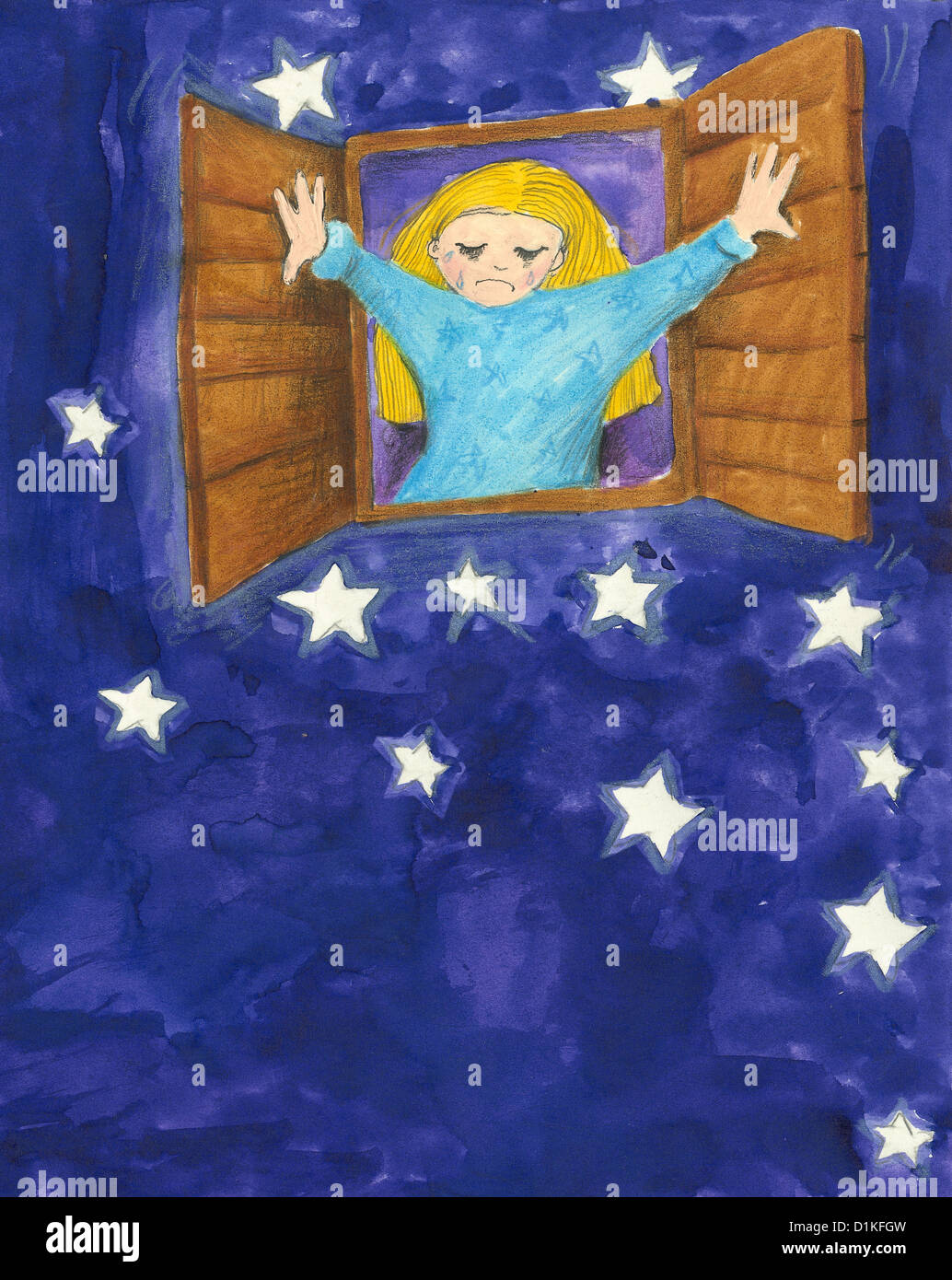 Illustration child crying hi-res stock photography and images - Alamy