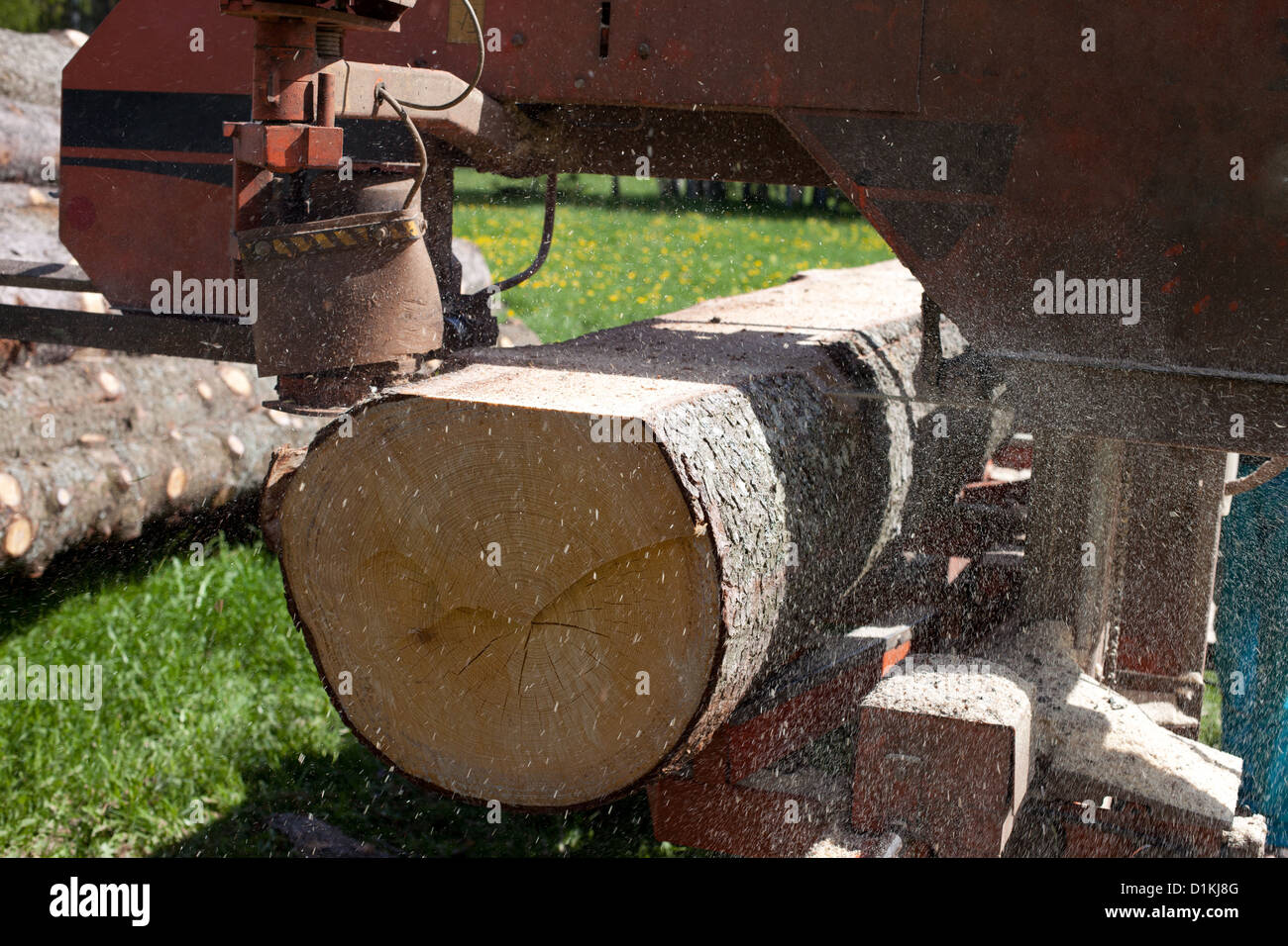 Mobile Sawmill (can be attached/detached to car) with electric engine ...
