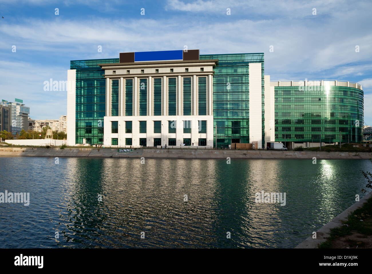 The new building of Bucharest National Library on Splaiul Unirii Stock ...