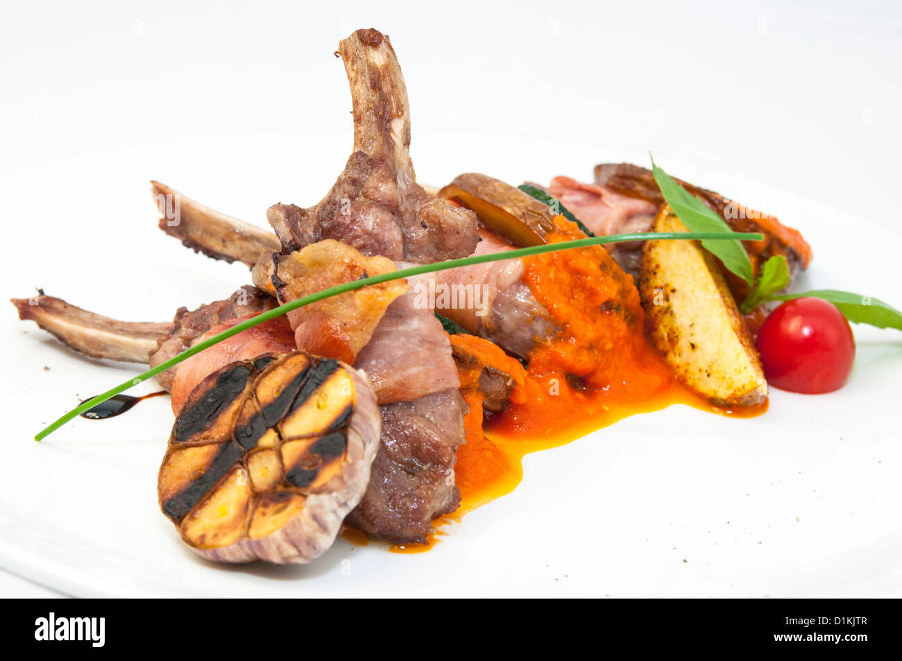 roasted veal ribs Stock Photo - Alamy