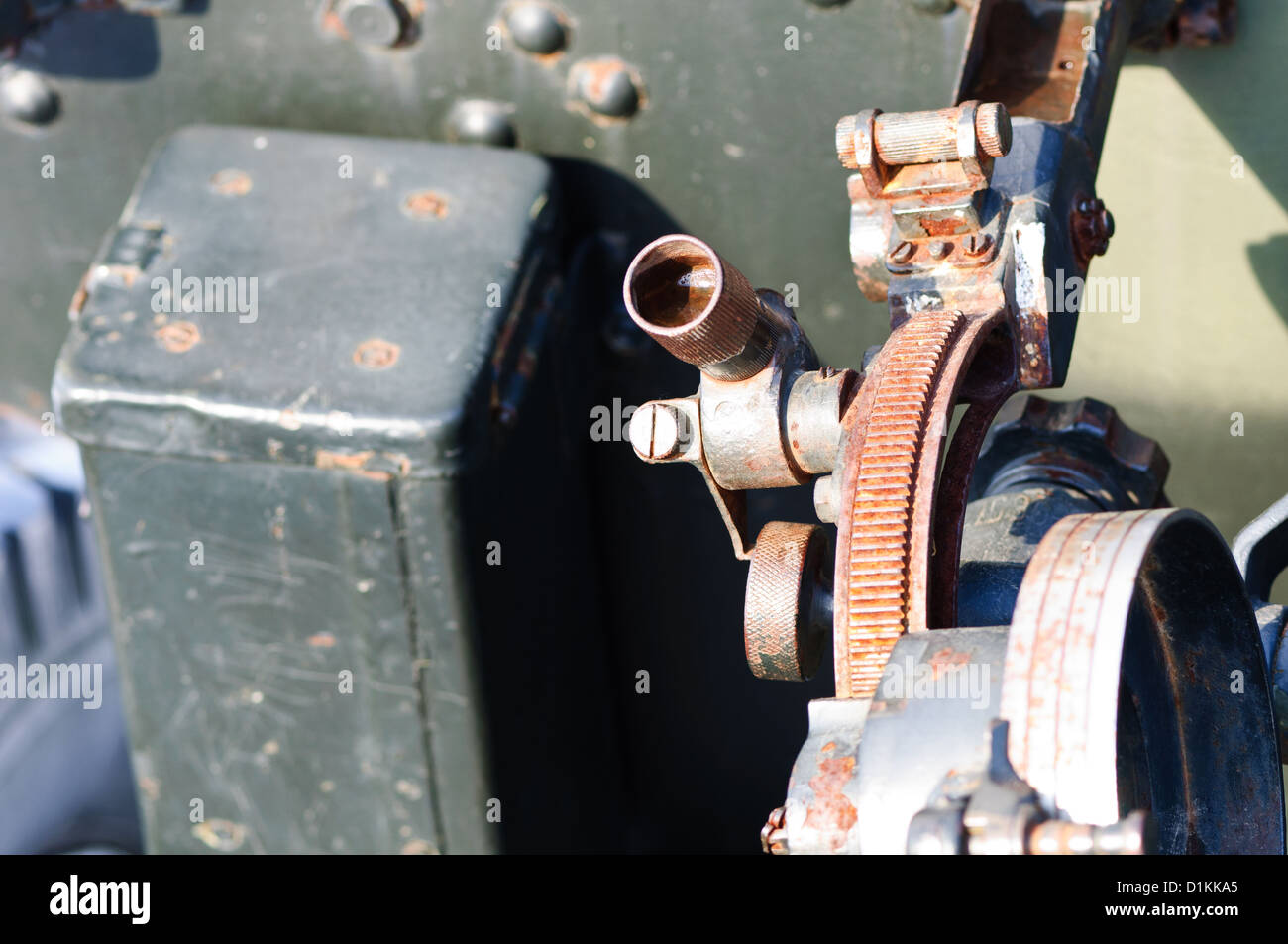 Field-gun, World War II, rusty component elements Stock Photo - Alamy