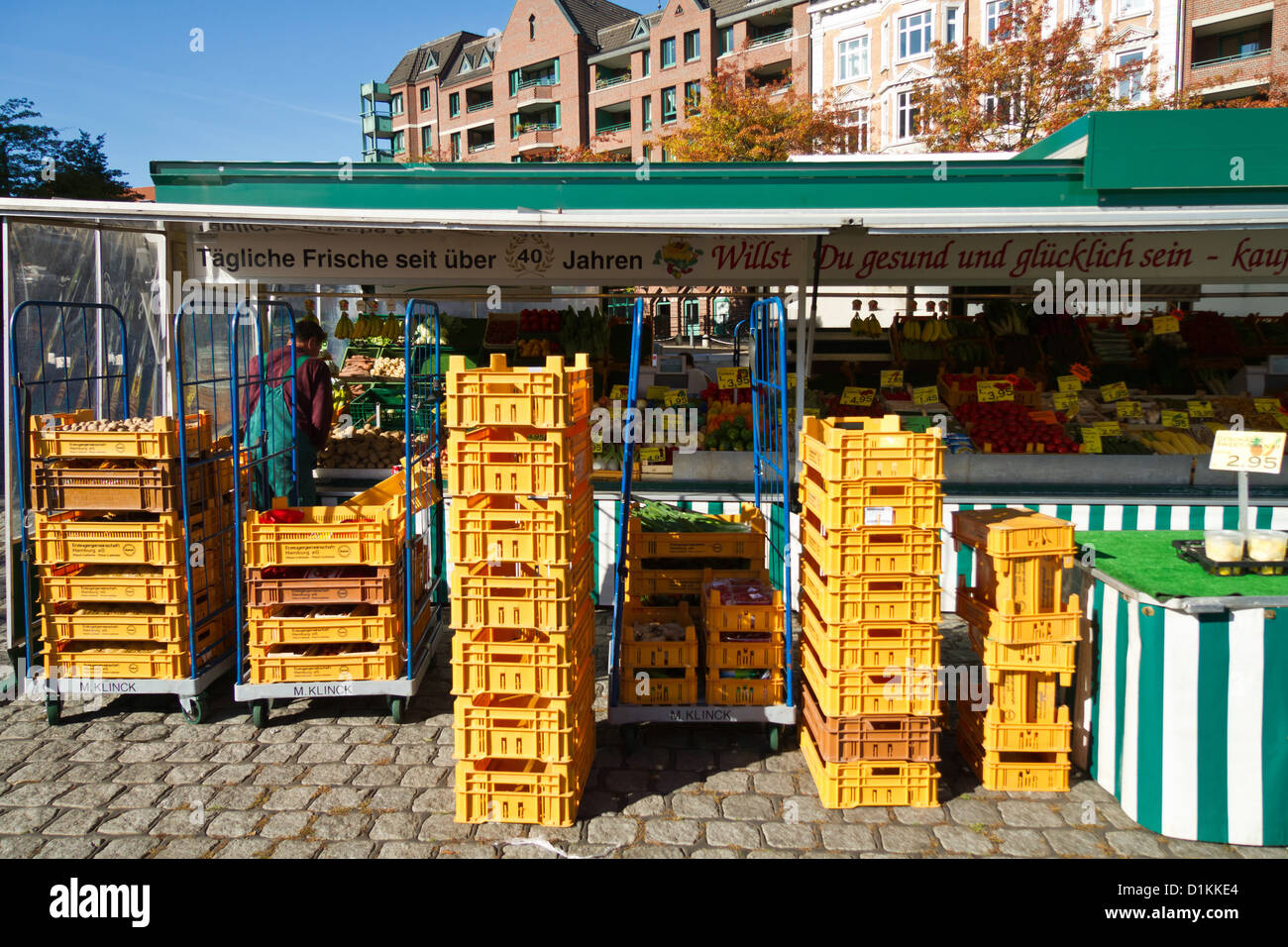 Market Stall in Hamburg Altona, Germany Stock Photo - Alamy