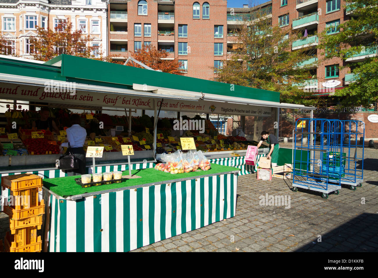 Market Stall in Hamburg Altona, Germany Stock Photo - Alamy